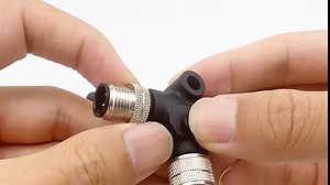 M12 IP67 5 Pin Connector, M12 T Connector 5 Pin Male to Female A Code Unshiled Adapter Waterproof Field Assembly Wireable Connector Industrial Sensor Plug Adapter