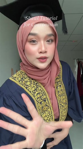 Tutorial Tudung Shawl Menawan untuk Convocation