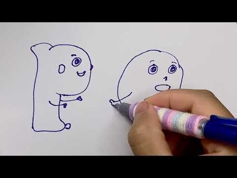 How to Draw Letter P & Q ✨🔤 | Alphabet Drawing for Kids