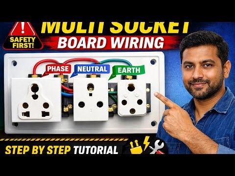 I fix multiple sockets in single board | multi socket board wiring