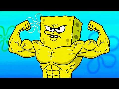 SpongeBob became a BodyBuilder Music Video Animation