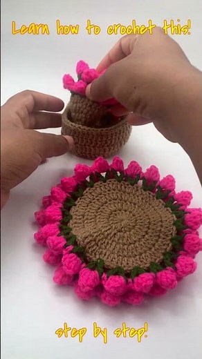 Crochet floral coaster pattern is now on my channel for free!