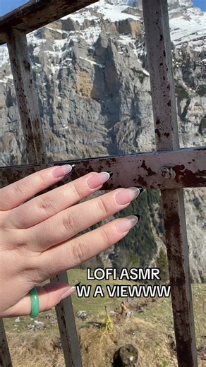 last day in Europe, could NOT miss the opportunity for ASMR #switzerland🇨🇭 #asmr #mountain #tap #scratch #fyp