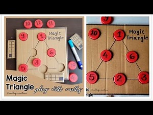 Magic Triangle puzzle DIY board game | maths trick and play