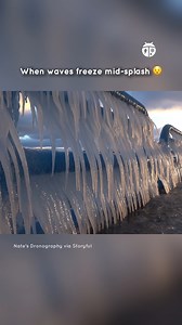 77K views · 1.1K reactions | The polar vortex turned Lake Michigan's shore into something otherworldly. Strong winds and frigid temps froze wave spray solid on the St. Joseph North Pier Inner Lighthouse, coating it in these icy fingers. This is what happens when a Great Lake meets subzero air.  | WeatherBug | Facebook