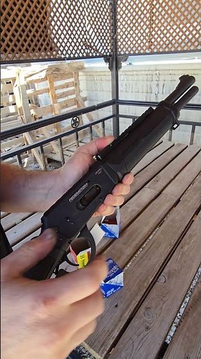 Target Practice with Lever Action Shotgun