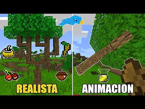 DYNAMIC TREES Addon para Minecraft PE 1.16 - ARBOLES REALISTAS Y FRUTOS - DYNAMIC TREES MOD BEDROCK