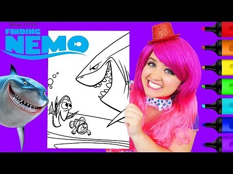 Coloring Finding Nemo Bruce The Shark Coloring Page Prismacolor Markers | KiMMi THE CLOWN