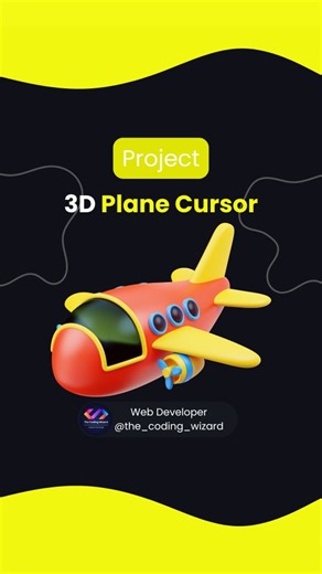 The Coding Wizard | Web Development & AI | 1M🎯 on Instagram: "3D Plane Cursor ✈️ Source Code -> Link in bio🔥💥 Follow @the_coding_wizard Follow @the_coding_wizard Follow @the_coding_wizard Tag your friends that need to see this! 🙏 • • Turn on post notification so you don't miss any single post 📲 • • __________________________________ Like our content ? Hit that follow button! ⬇️ 👉 @the_coding_wizard 👉 @the_coding_wizard __________________________________ #Programmer #programming #developer