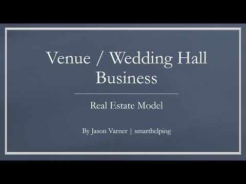 Financial Model for a Venue / Wedding Hall Business
