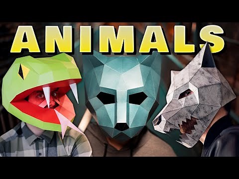 How to make Animal Masks with Paper or Cardboard in 3D | 12 DIY Printable Templates