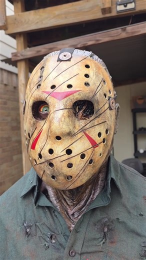 Big Hush on Instagram: "The VERY abbreviated version of my 6th annual "How to Improve Your Spirit Halloween Jason Mask" video. Inspired by Freddy Vs Jason! Full DIY on my YouTube Channel! Link in bio. #JasonVoorhees #FreddyVsJason #FridayThe13th @spirithalloween"