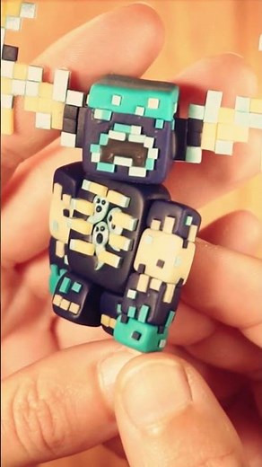 MINECRAFT Warden Polymer Clay Tutorial #Shorts