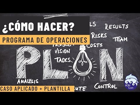 Como hacer un PLAN o PROGRAMA de operaciones con Ejemplo aplicado + Plantilla