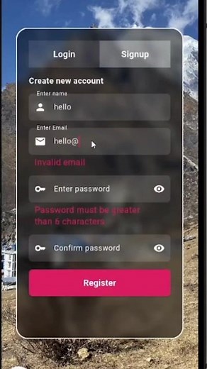 Flutter UI Design - Modern Animated Login & SignUp Screens with Form Validation