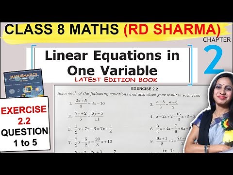 Class 8 Maths RD Sharma Solutions | Exercise 2.2 Question 1 to 5 Solution Chapter 2 Linear Equations