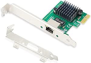 2.5G Base-T PCIe Network Adapter, RTL8125B 2500/1000/100Mbps PCI Express Gigabit Ethernet Card RJ45 LAN Controller, Low Profile Bracket, Network Card for Gaming/Office, Support Windows 11/10 /8/8.1/7