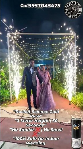 Rocket Science Cold Pyro 🔥 3M 30 Sec | Smokeless Wedding Entry Effect Call 🤙 9953045475