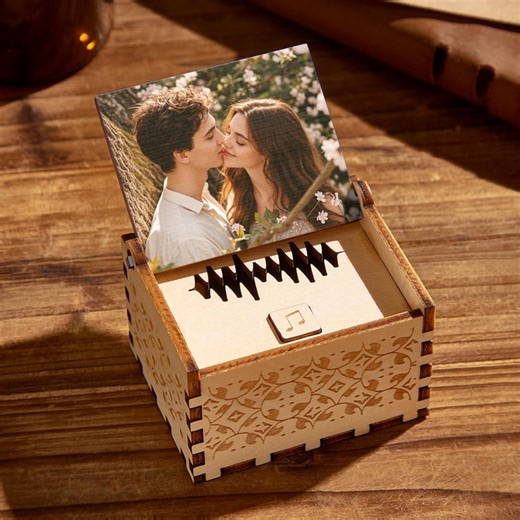 Custom Digital Music Box Any Song Tune or Voice Personalized Wooden Photo Music Box With Text Anniversary Gifts - Etsy Australia