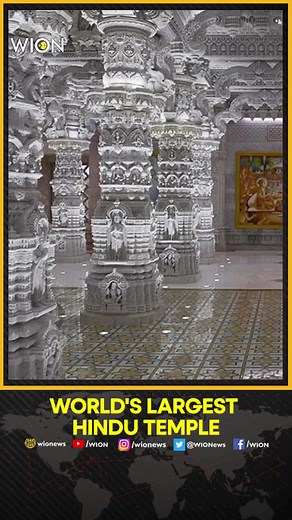80K views · 1.6K reactions | The world's largest Hindu temple constructed outside India in the modern era is all set to be inaugurated in New Jersey on October 8. Located near Times Square in New Jersey, the #BAPS #Swaminarayan Akshardham temple spans over 183-acre and took nearly 12 years to be built and its construction involved over 12,500 volunteers from across the US. #WION's nikita Jain tells you more. #akshardham #hindutemple #worldslargest | WION | Facebook