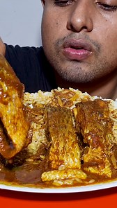 1.5M views · 11K reactions | Golden spicy fish curry served fresh — enjoy the full ASMR eating experience and mouthwatering sounds. | Mukbanger bhai | Facebook