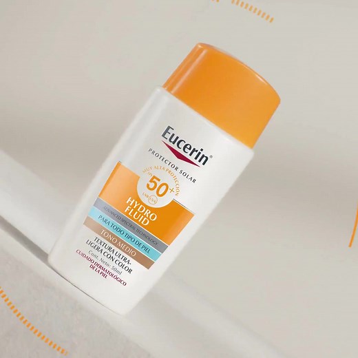 ¿Buscás proteger tu piel del sol y unificar el tono? Ahora es posible con el nuevo Eucerin Hydro Fluid FPS 50 con color. | Eucerin