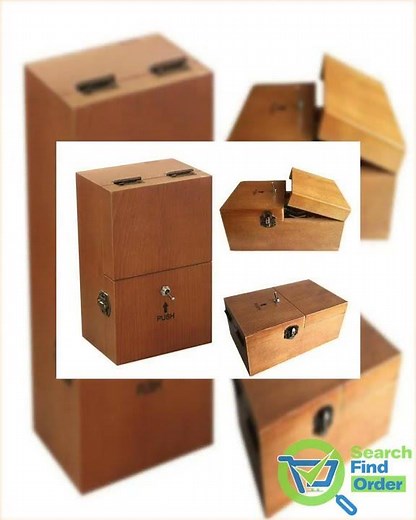 Novelty Wooden Mechanical Useless Box