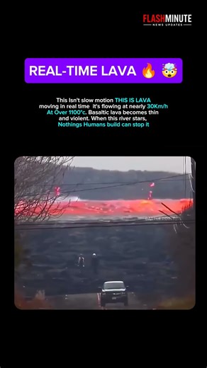 A 1,100°C River Humans Can’t Stop 🔥😱#shorts #volcano #lavaflows #natureunleashed #earthscience