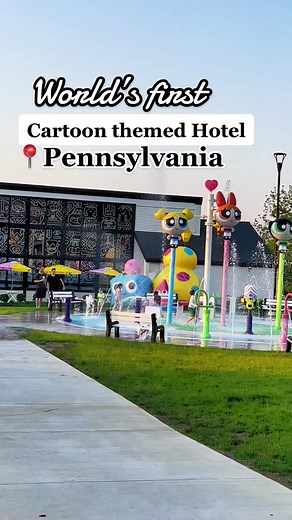 World’s first Cartoon themed hotel is located in Pennsylvania #cartoonnetworkhotel #powerpuffgrils #lancasterpennsylvania #themehotels #springbreakdestination #pennsylvaniatravel