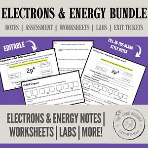 Electron Unit Chemistry Bundle | Photons and Energy | Electron Configuration