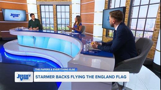 10K views · 86 reactions | Birmingham roundabouts have been graffitied with the St. George's Cross. | Jeremy Vine On 5 | Facebook