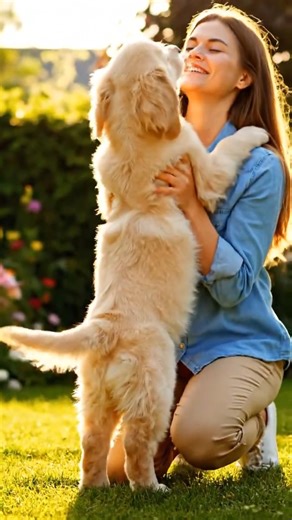 Labrador Puppy Runs to Owner 🐶💛 Pure Happiness