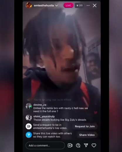 Emtee Apologizes to A-Reece on Live: “I’m Sorry!” This comes after Emtee addressed why he didn’t post A-Reece’s latest album, saying the industry is competitive and he doesn’t owe any artist promotion. | SA Hip Hop 247