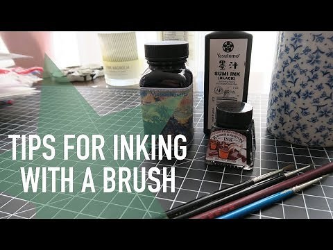 How to Ink with a Brush (TIPS!!)