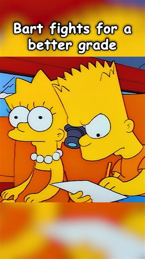 Bart fights for a better grade. #thesimpsons #simpsons #funny #funnycartoon #animation