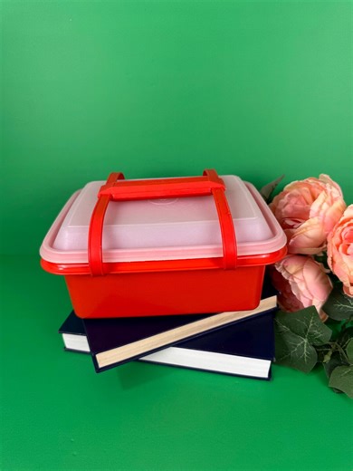 Vintage Tupperware Orange Carry-all With Handle – Made in Canada – Retro 70s/80s Picnic & Storage Container - Etsy