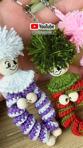 tiny, worm, man keychain making, crochet, easy, very beautiful