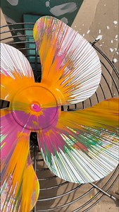 2.7K views · 17 reactions | He paints a vintage fan in the coolest...