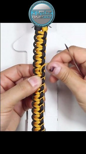 Paracord Bracelet Cobra Stitched Tutorial DIY #shorts