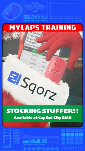 🎁We have the perfect BMX stocking stuffer with the Sqorz MyLaps transponder at Capitol City BMX. With the Sqorz live timing, riders can see hill, split, and finish times instantly on the Sqorz app or up on the big screen TV at the track, making it easy to chase personal bests and spot where changes in gates, lines, or sprint speed are paying off.​ The system uses timing loops around the track to capture each riders data and publish results in real time, so training becomes focused and measurabl