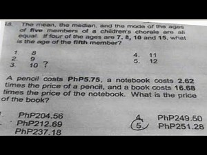 Mean Median Mode | Decimal Word Problem