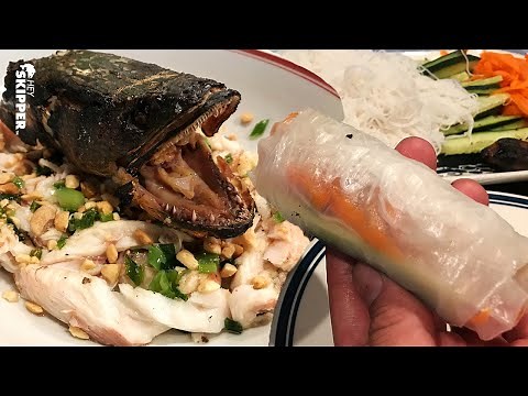 {GRAPHIC} Snakehead! Catch, Clean, Cook | Dad's Vietnamese Summer Roll Recipe
