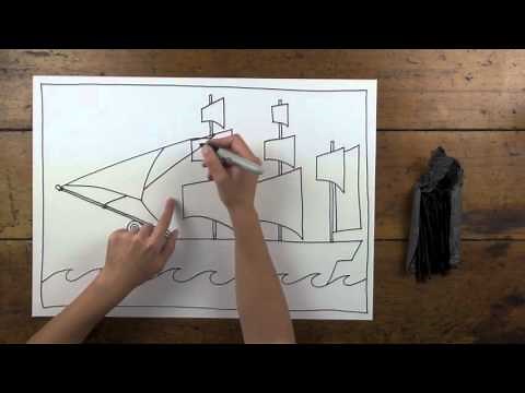 FREE! First Fleet Ship Artwork step-by-step