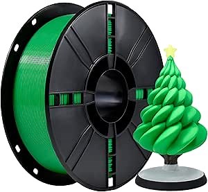 PLA Plus(PLA+) 3D Printer Filament 1.75mm Green, 3D Printing PLA+ Filament High Density , Dimensional Accuracy +/- 0.02 mm, 1kg Per Spool