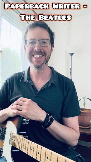 20-second guitar challenge! 🎸 Learn how to play the riff from ‘Paperback Writer’ by The Beatles