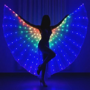 Rainbow LED Dance Wings - Festival Costume, Light Show Accessory, Birthday Gift, One Size, Multicolor - Etsy