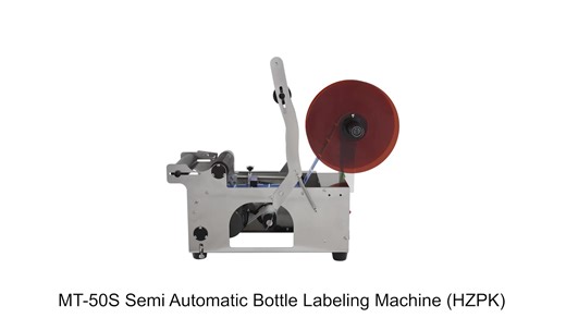 HZPK Mt 50 Desk Top Mini Manual Bottle Labler Price Tagger Sticker Labeling Machine for Small Round Bottles Per