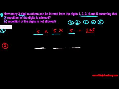 Total 3 Digit Numbers If Repetition allowed & Not allowed - Permutations & Combinations Problems