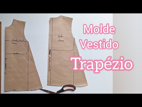 Como fazer MOLDE de Vestido Evasê/ TRAPÉZIO