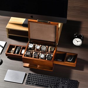Personalized Rustic Watch Box for Men With Removable Dividers Pillows and Pull-out Drawers for Men Jewelry Father's Day or Valentine Gift - Etsy